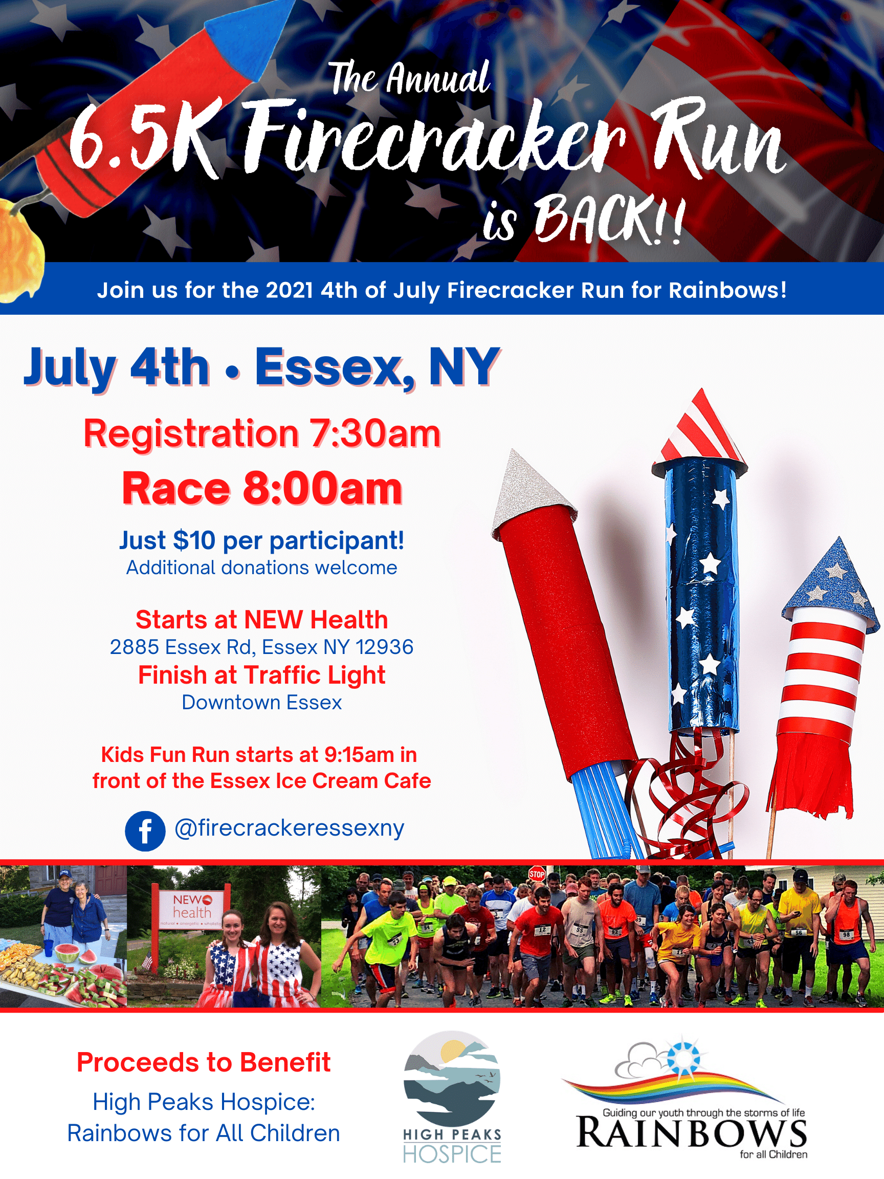 The 4th of July Firecracker Run for Rainbows in Essex, NY is Back ...
